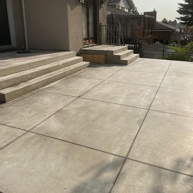 Brushed Stamped Concrete Patio
