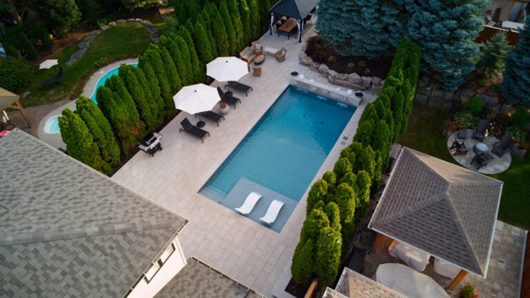 Interlocking Backyard Makeover with Custom Pool & Stonework Markstone ...